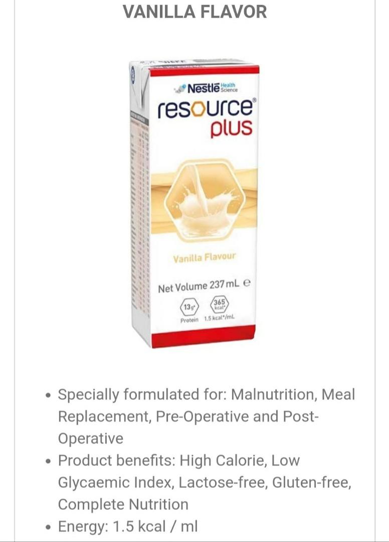 Nestle Resource Plus high nutrition milk 237ml, Health & Nutrition ...