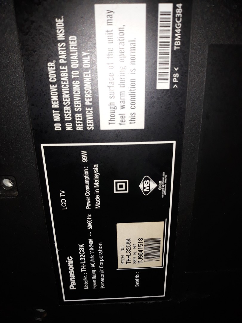 Power board Panasonic LCD TV, TV & Home Appliances, TV & Entertainment ...