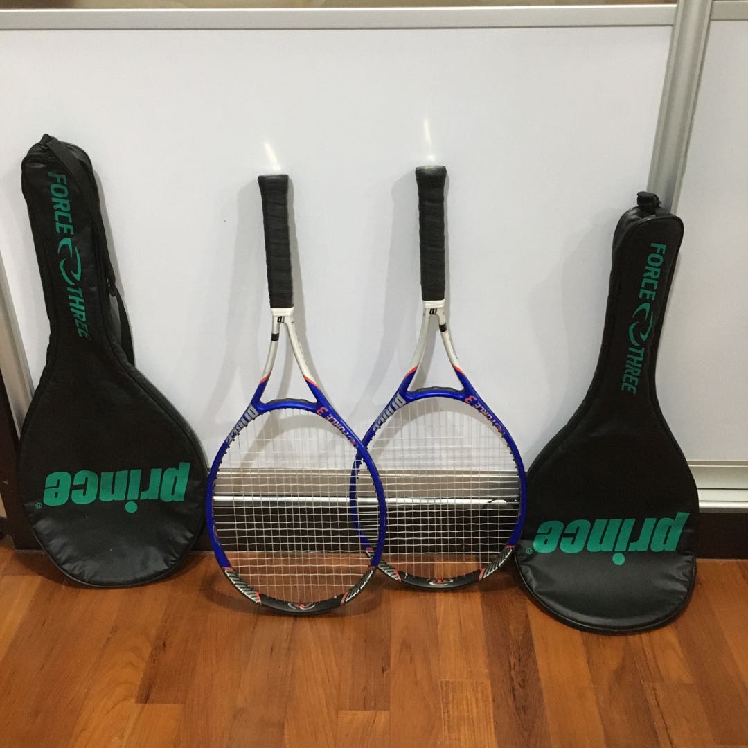 Prince Force Three Elite Ti Tennis Racket, Sports Equipment, Sports ...