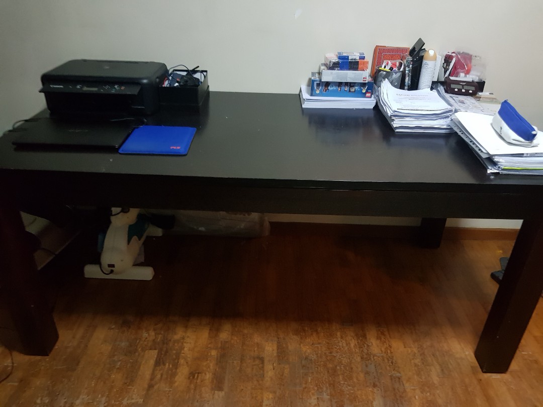 Solid wood table (from Barang Barang), Furniture & Home Living ...