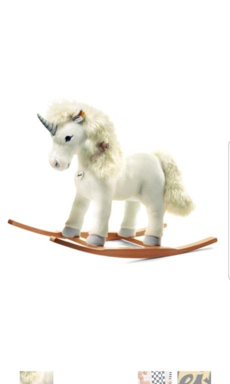 Steiff Starly Riding Unicorn Rocking Horse, Babies & Kids, Babies ...