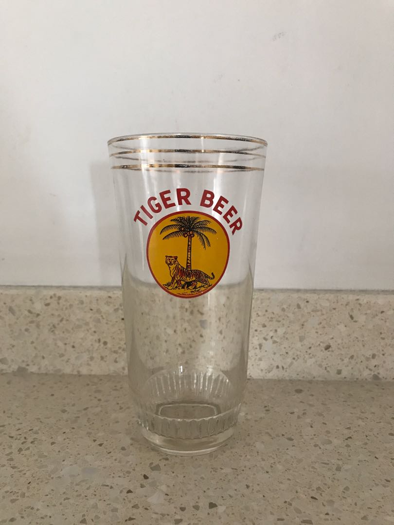 Tiger beer mug vintage retro glass cup, Vintage & Collectibles, Vintage ...