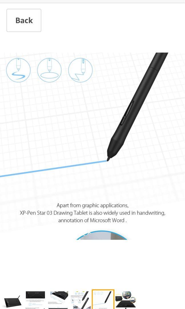 XP-PEN Star03 V2 Drawing Tablet 12 inch with 8 Hot Keys, Battery-free ...