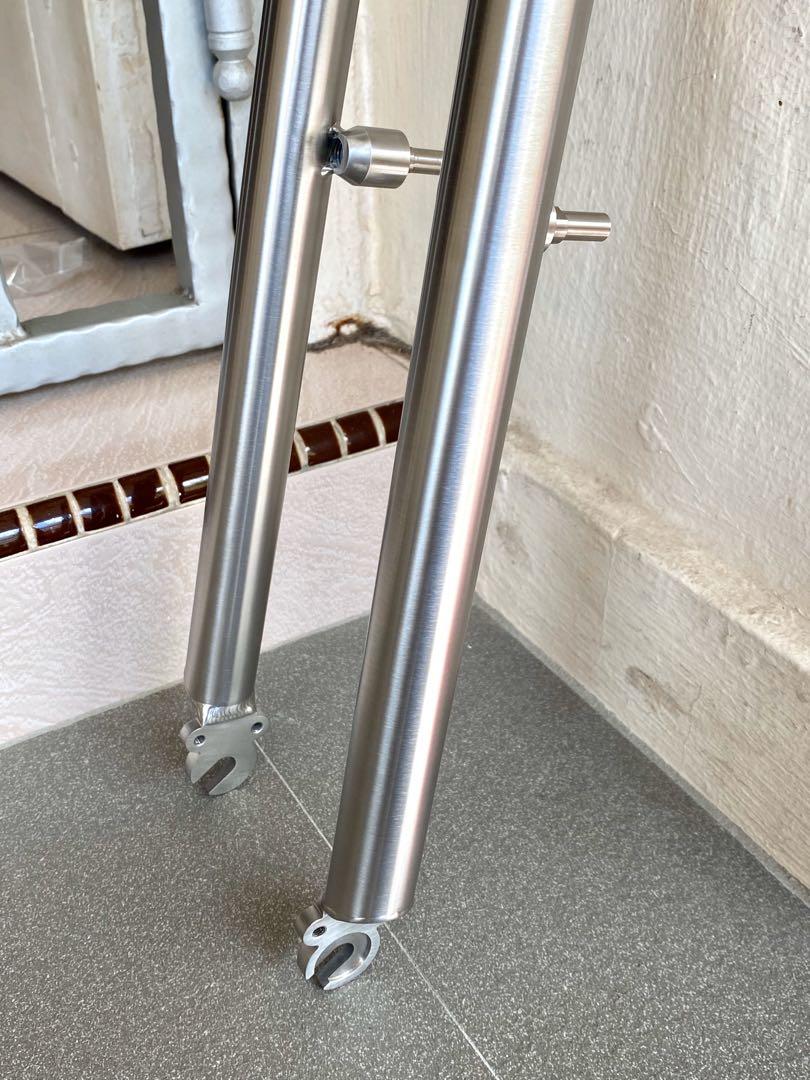 26” Mtb Titanium Rigid Fork V brake, Sports Equipment, Bicycles & Parts ...