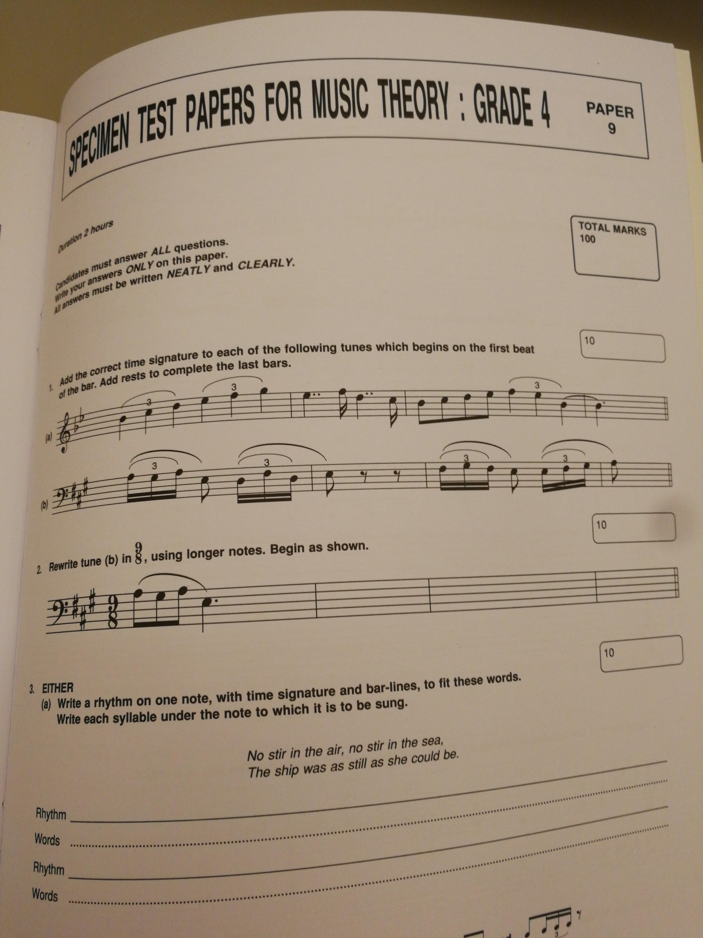 ABRSM Rhythm MP Grade 4 Theory Specimen Papers (10 Tests), Hobbies ...
