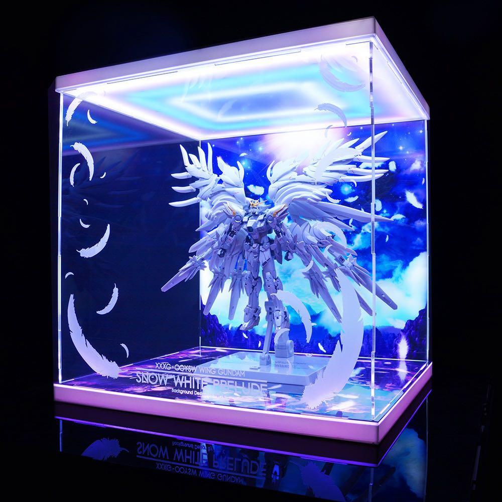 Acrylic display for GFFMC wing Gundam Snow White prelude, Hobbies ...