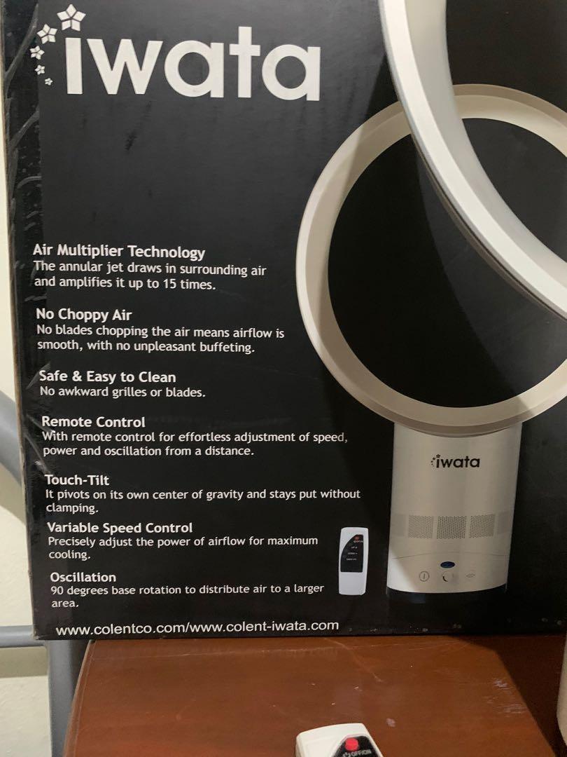 Bladeless Fan Iwata, Furniture & Home Living, Lighting & Fans, Fans on ...