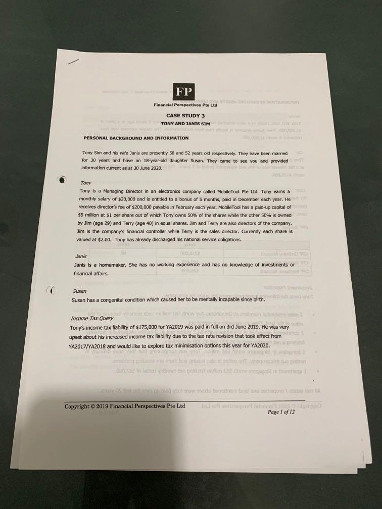 CFP Module 6 Case Studies With Answers, Hobbies & Toys, Books ...