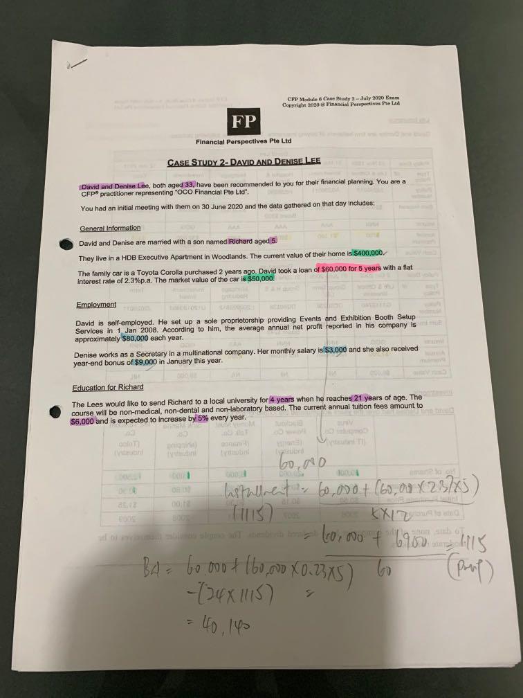 CFP Module 6 Case Studies With Answers, Hobbies & Toys, Books ...