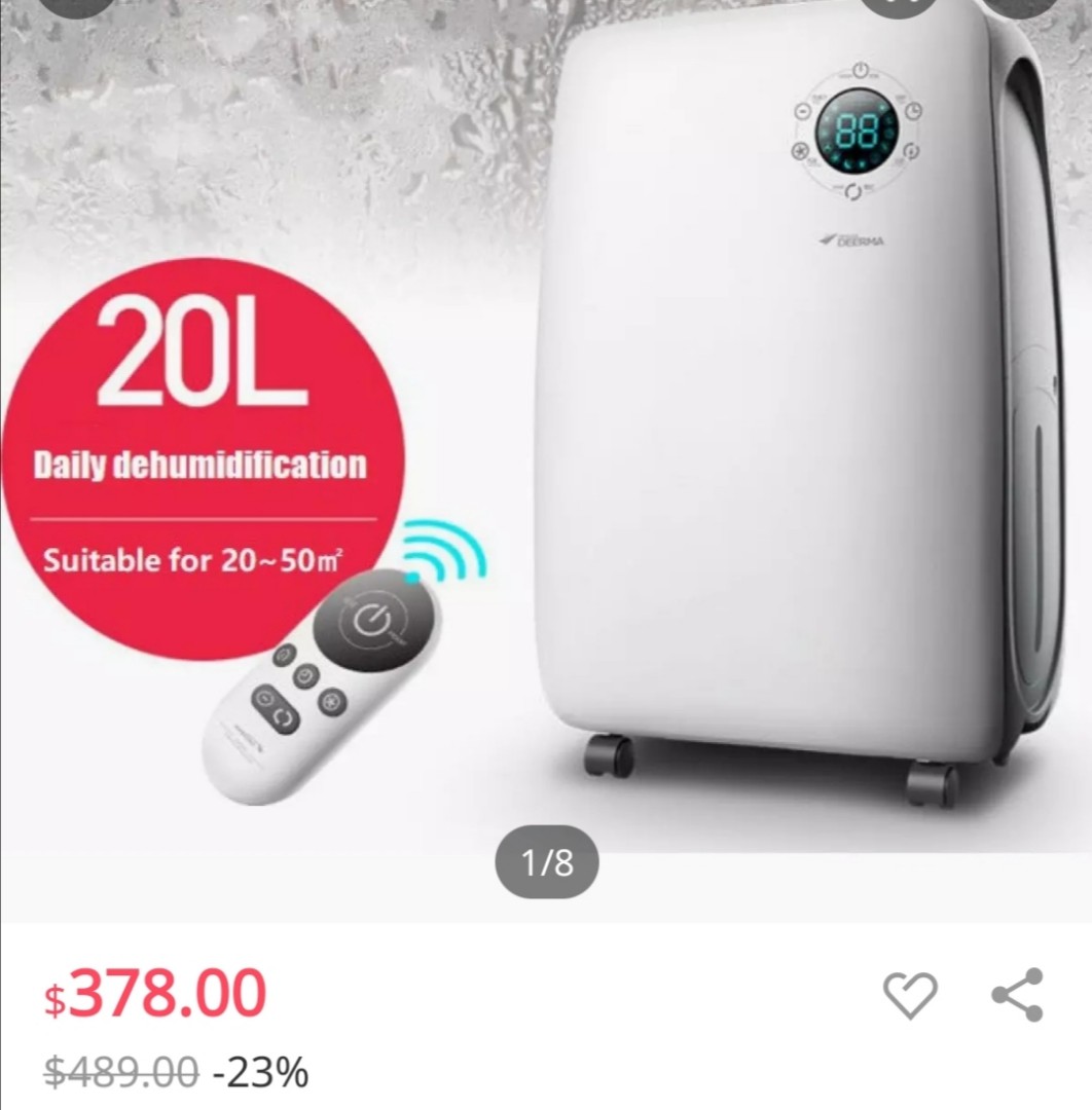 Deerma DEM-DT20C High Efficiency Dehumidifier Household 20L Big ...