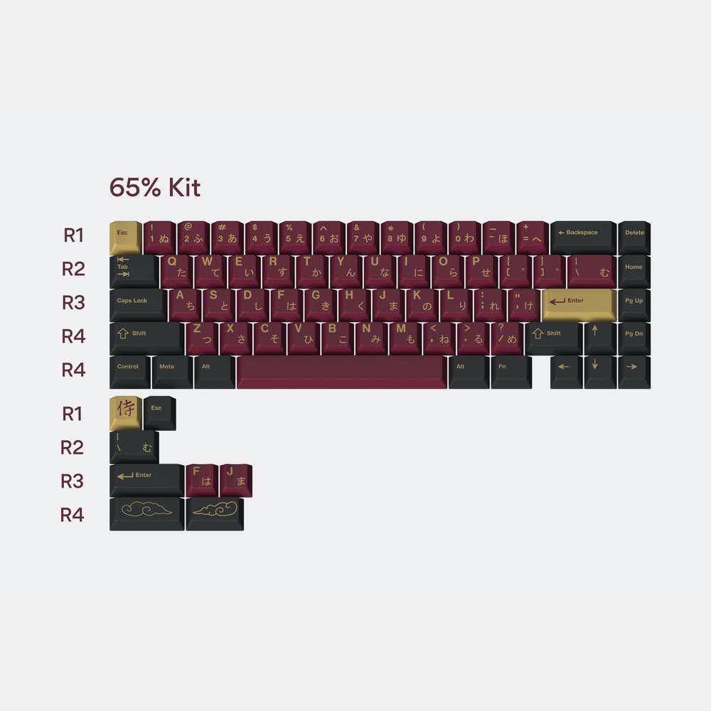 Drop + RedSuns GMK Red samurai 65% keycap kit, Computers & Tech, Parts ...