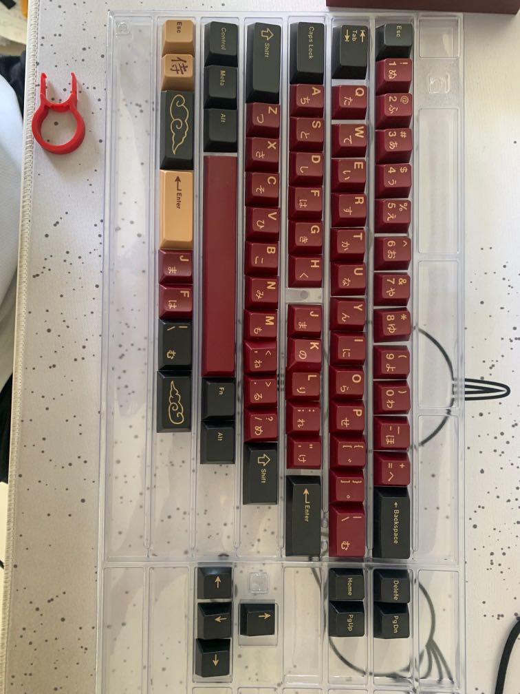 Drop + RedSuns GMK Red samurai 65% keycap kit, Computers & Tech, Parts ...