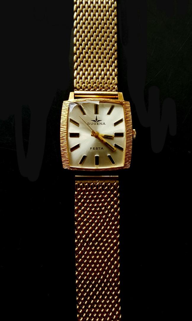 DUGENA FESTA GEMANY Handwinding vintage Watch, Men's Fashion, Watches ...