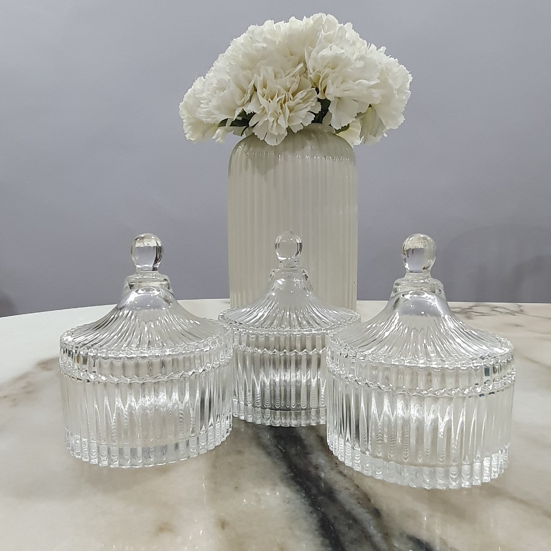 Glass canister / Glass candy canister / jar [ Door gift / Kitchen ...