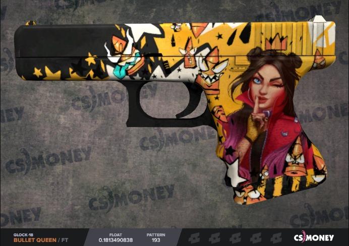 Glock 18 Bullet Queen FT CSGO, Video Gaming, Gaming Accessories, Game ...