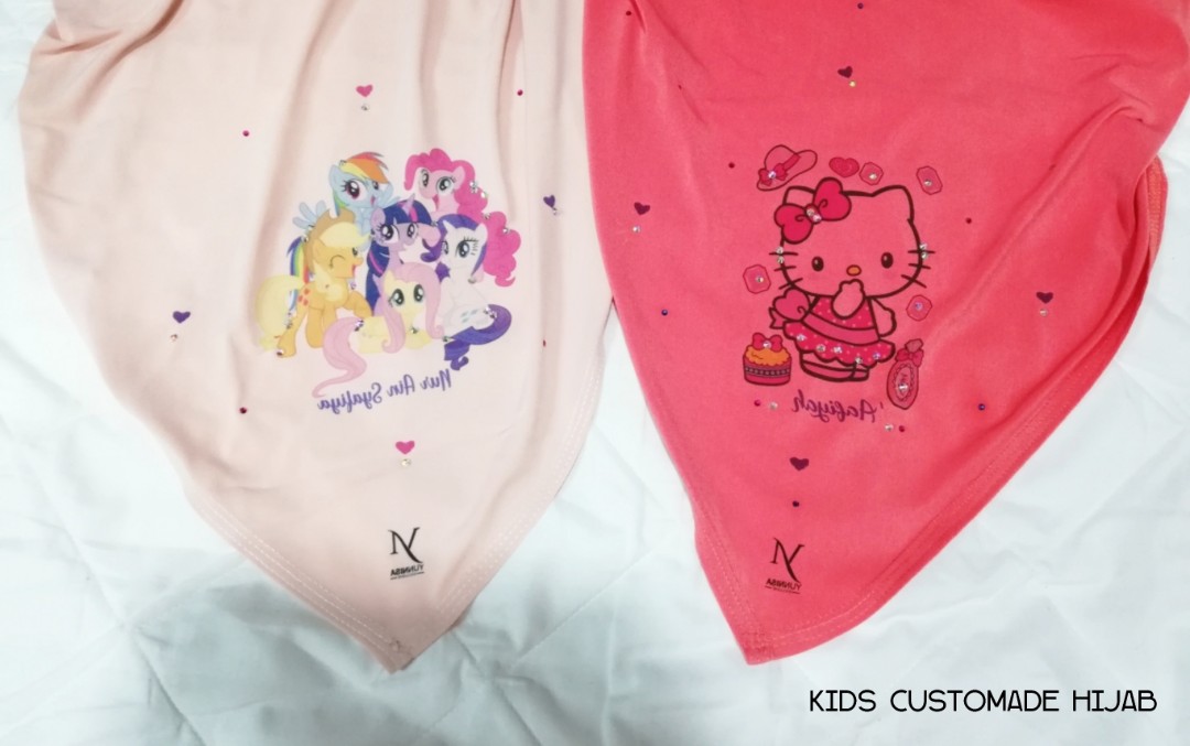 Hello Kitty customade hijab, Babies & Kids, Babies & Kids Fashion on ...