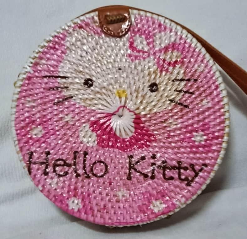 Hello Kitty Rattan Bag (from Bali), Men's Fashion, Bags, Sling Bags on ...