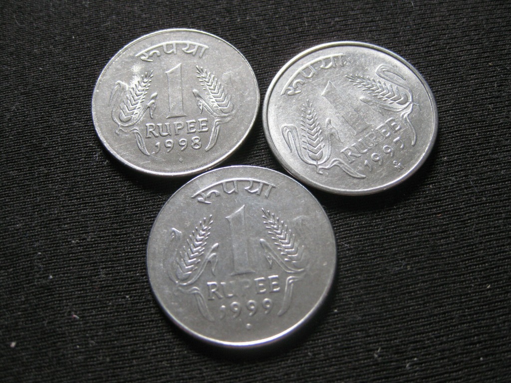 India 1997/98/99 1 Rupee Used coins, Hobbies & Toys, Memorabilia ...