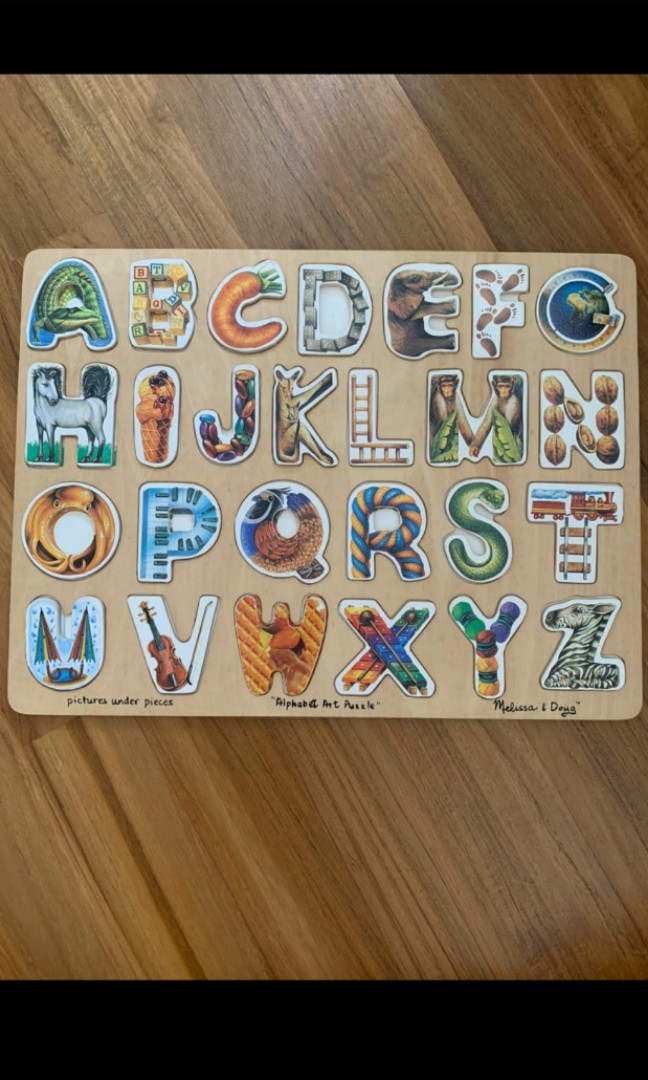 Melissa & Doug Alphabet Art Puzzle, Hobbies & Toys, Toys & Games on ...