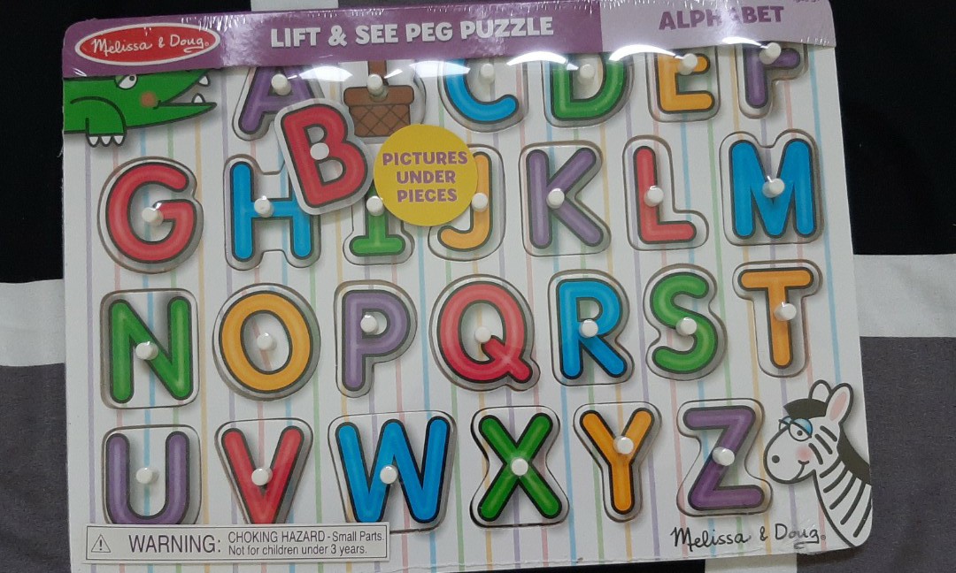 Melissa and Doug Alphabet Peg Puzzles, Hobbies & Toys, Toys & Games on ...