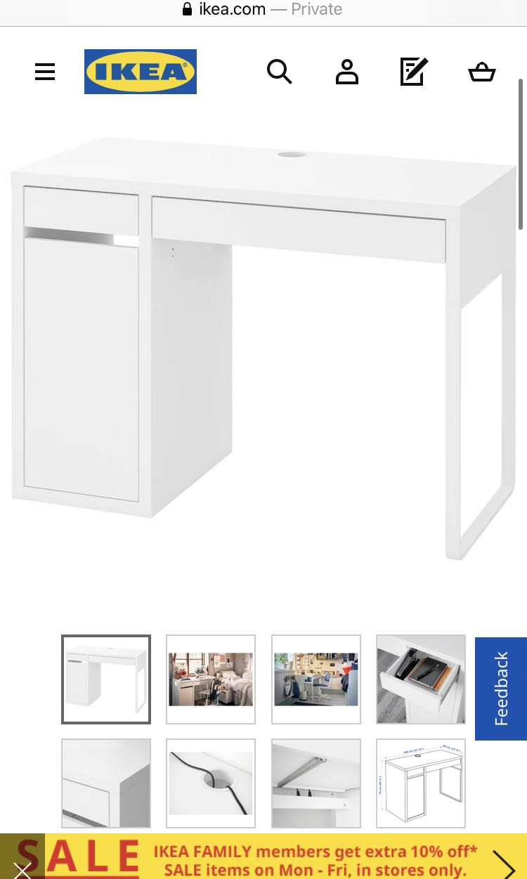 Micke Table, Furniture & Home Living, Furniture, Tables & Sets on Carousell