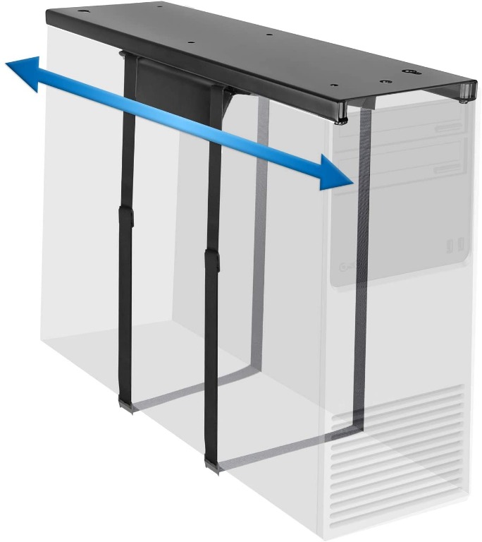 Mount-It! Under Desk CPU Mount with Adjustable Straps, Computer Tower ...