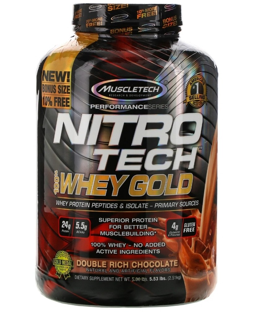 Muscletech Nitrotech Whey Gold, Sports, Sports Apparel on Carousell