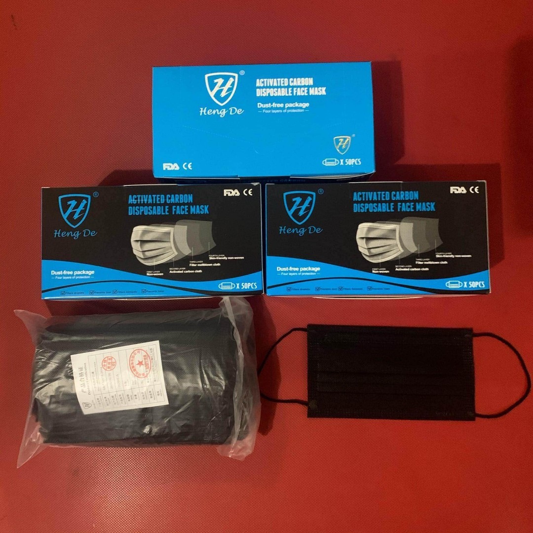 NEW! Heng De 4-Ply Activated Carbon Disposable Face Mask, Health ...