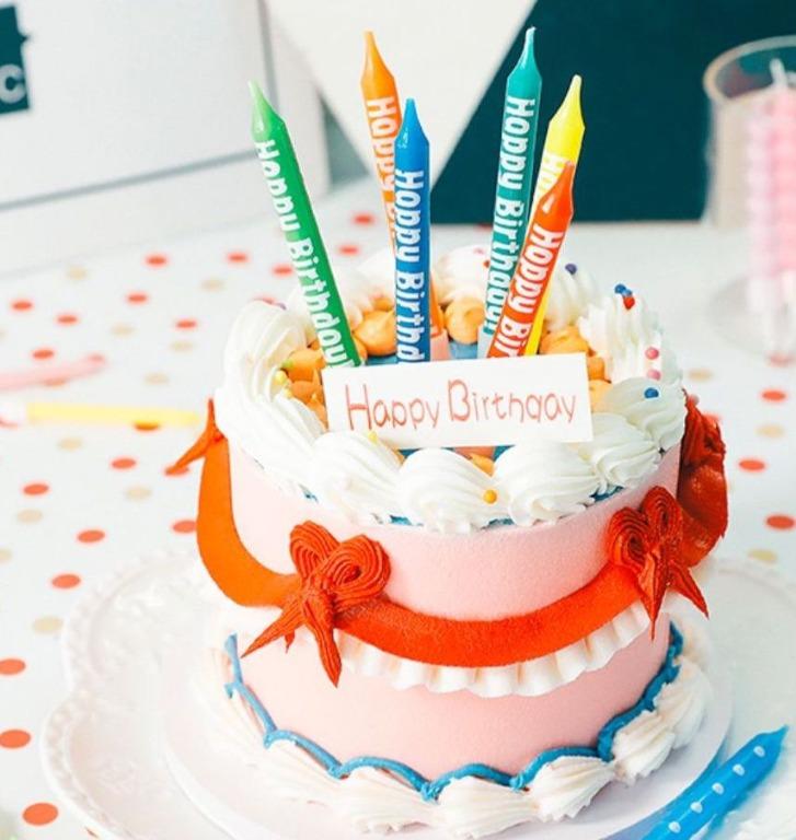 Colourful Birthday Candles | Cake Topper | Unicorn Colour Candles ...