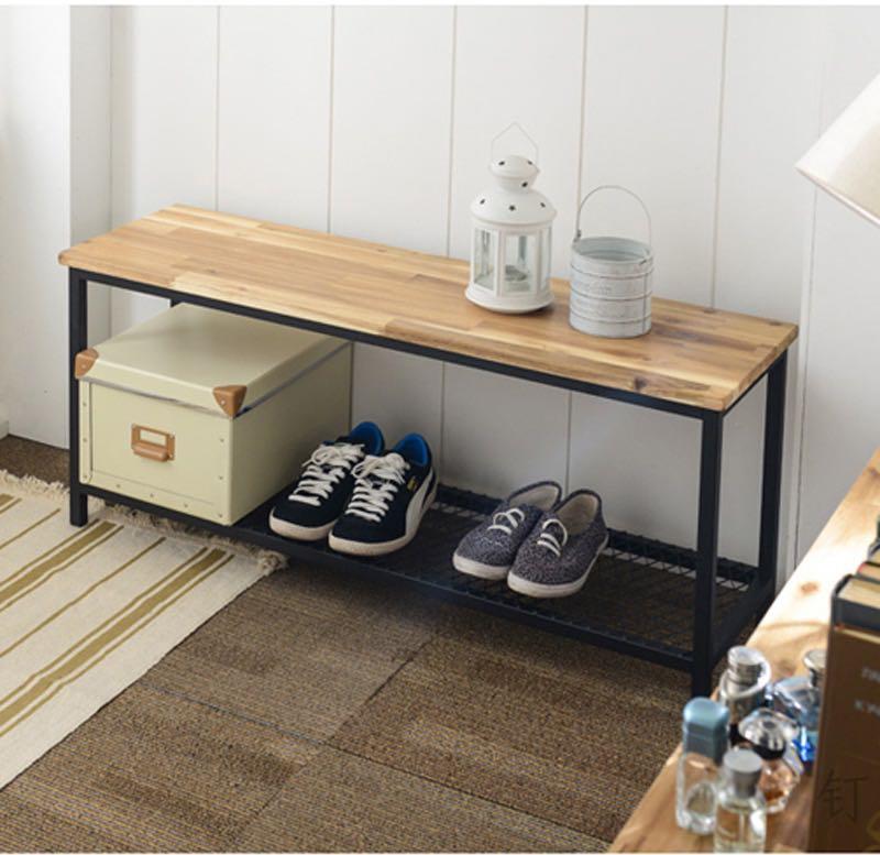 Wooden shoe bench / coffee table - Tyra, Furniture & Home Living ...