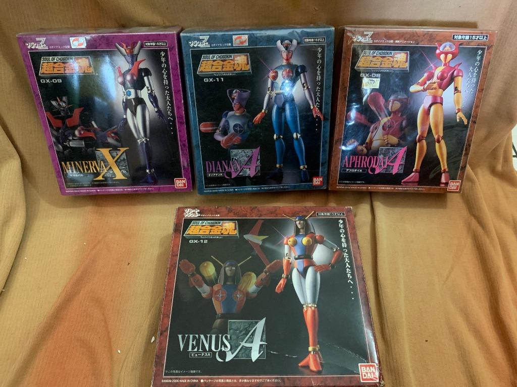SOC Soul of Chogokin GX 08 Aphrodai, GX 09 Minerva, GX 11 Dianan and GX 12 Venus, Hobbies & Toys ...