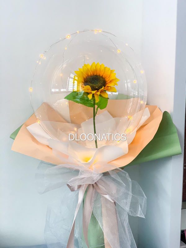SUNFLOWER Balloon Bouquet, Hobbies & Toys, Stationery & Craft, Flowers ...
