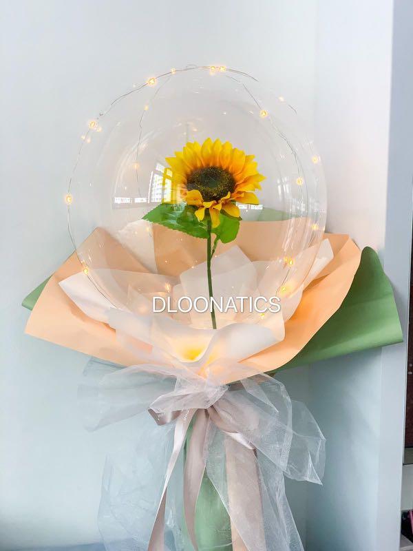 SUNFLOWER Balloon Bouquet, Hobbies & Toys, Stationery & Craft, Flowers ...