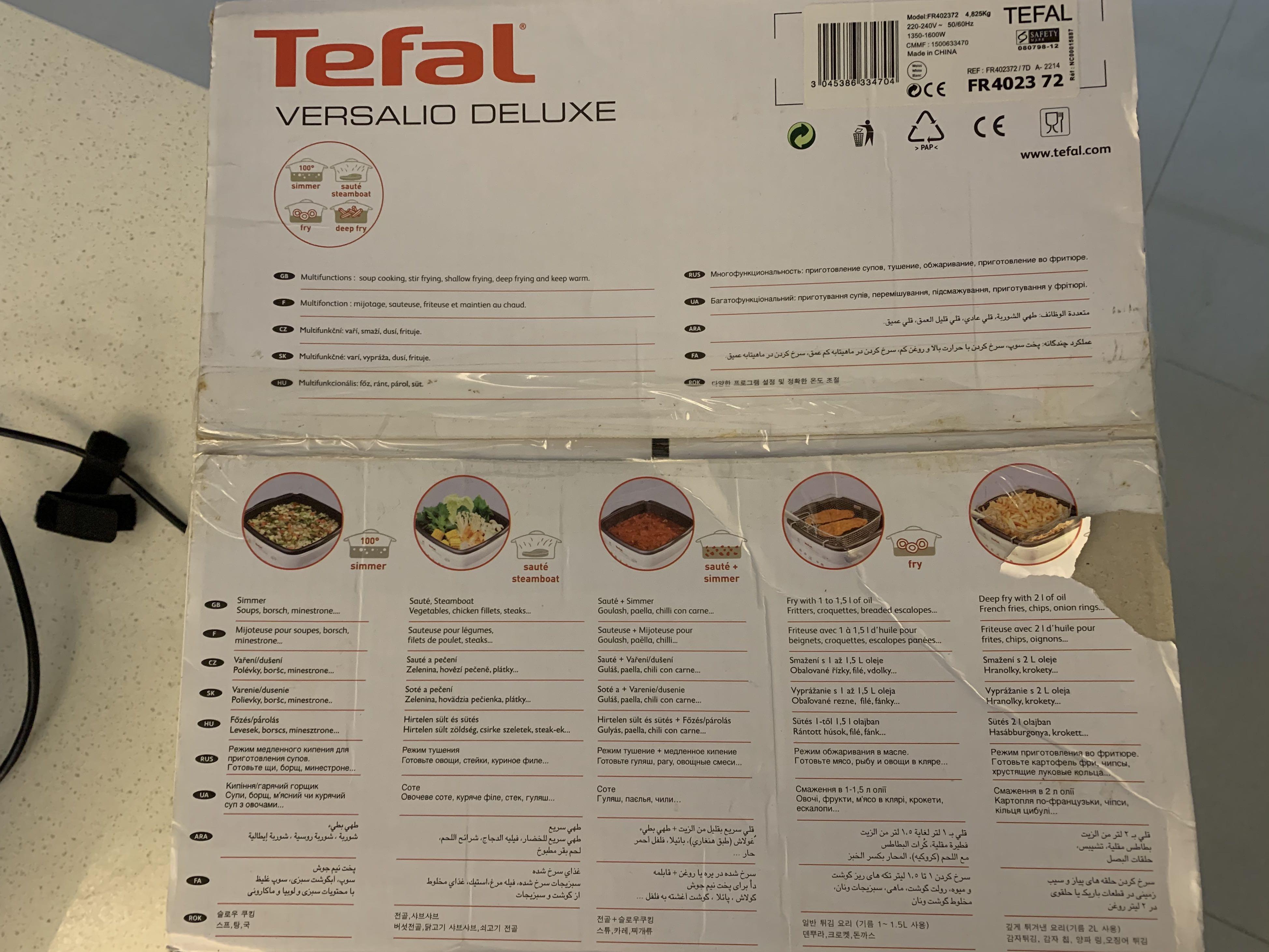 Tefal Versalio Deluxe Multi Cooker, TV & Home Appliances, Kitchen ...