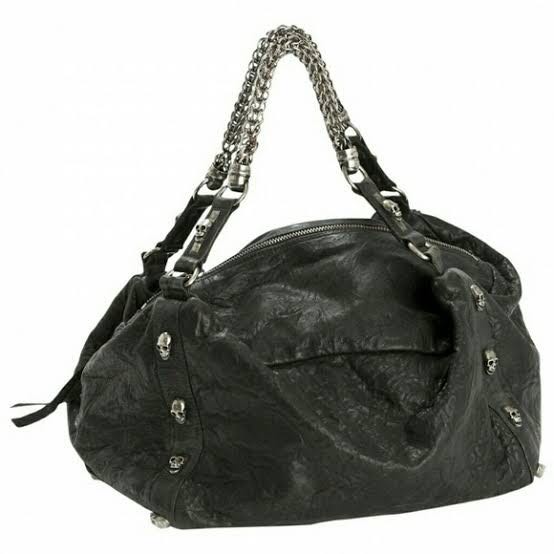 Thomas Wylde tas skull bag THOMAS WYLDE Black Leather Skull Duffle ...