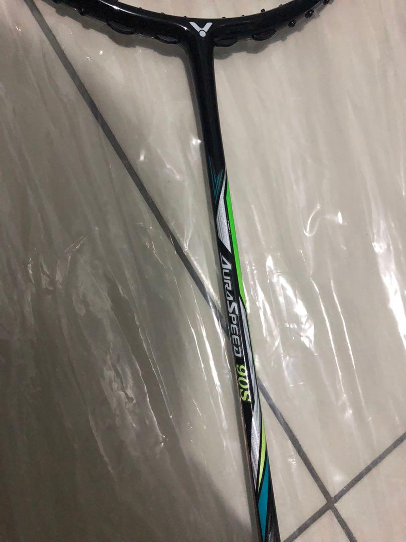 Victor Auraspeed 90S Badminton Racquet Yonex Li Ning, Sports, Sports ...