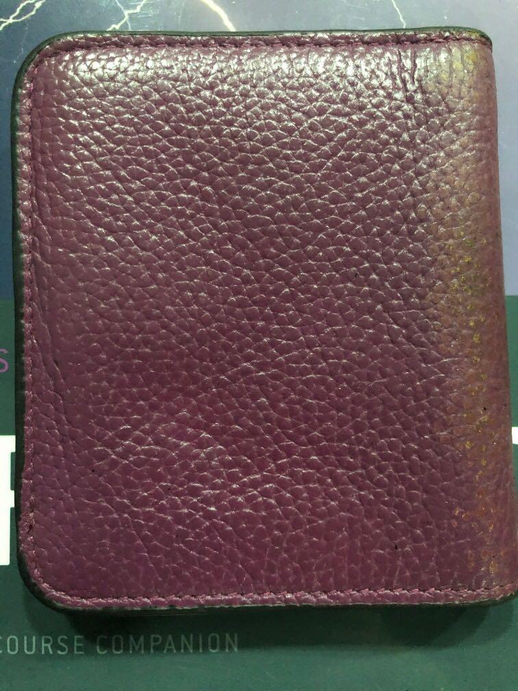 Wine coloured wallet, Free Items on Carousell
