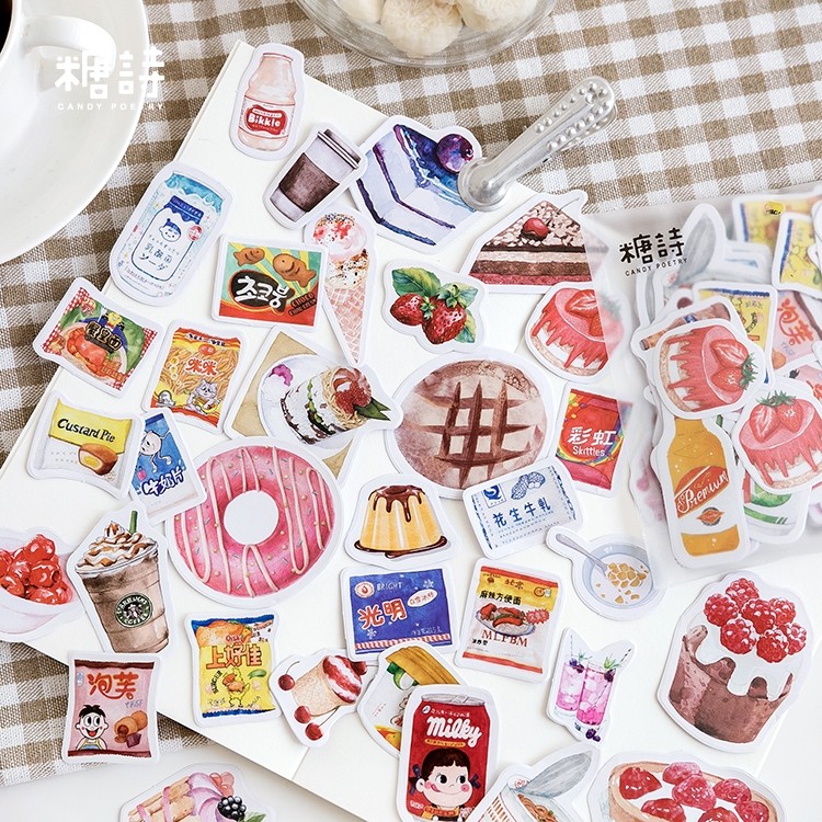 Aesthetic Food Sticker Flakes, Hobbies & Toys, Stationery & Craft ...