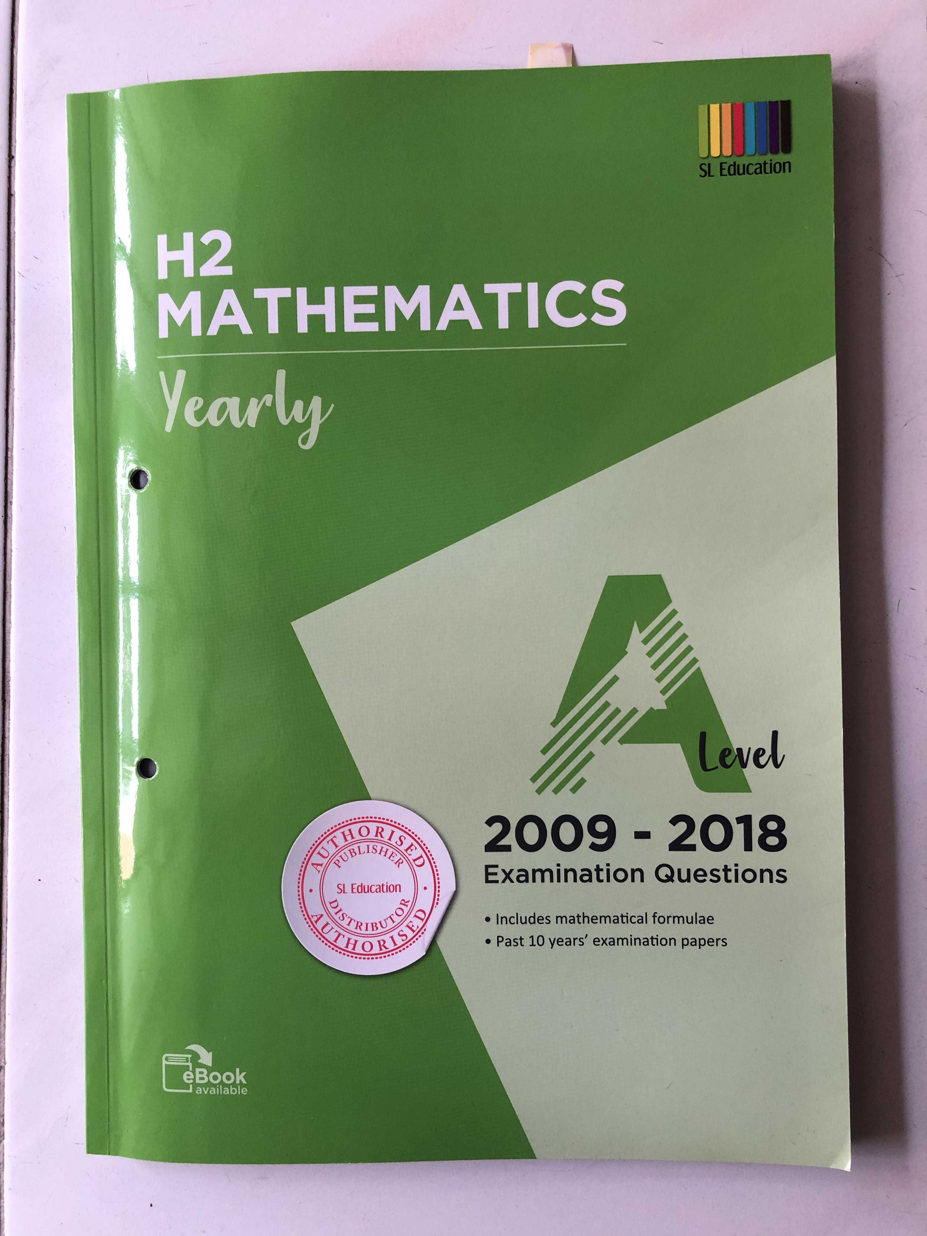 Alevel H2 Math TYS 2009-2018, Books & Stationery, Textbooks, Tertiary ...