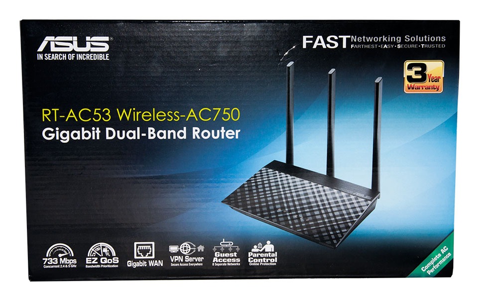ASUS RT AC53 - AC750 Dual Band Wifi Router, Computers & Tech, Parts ...