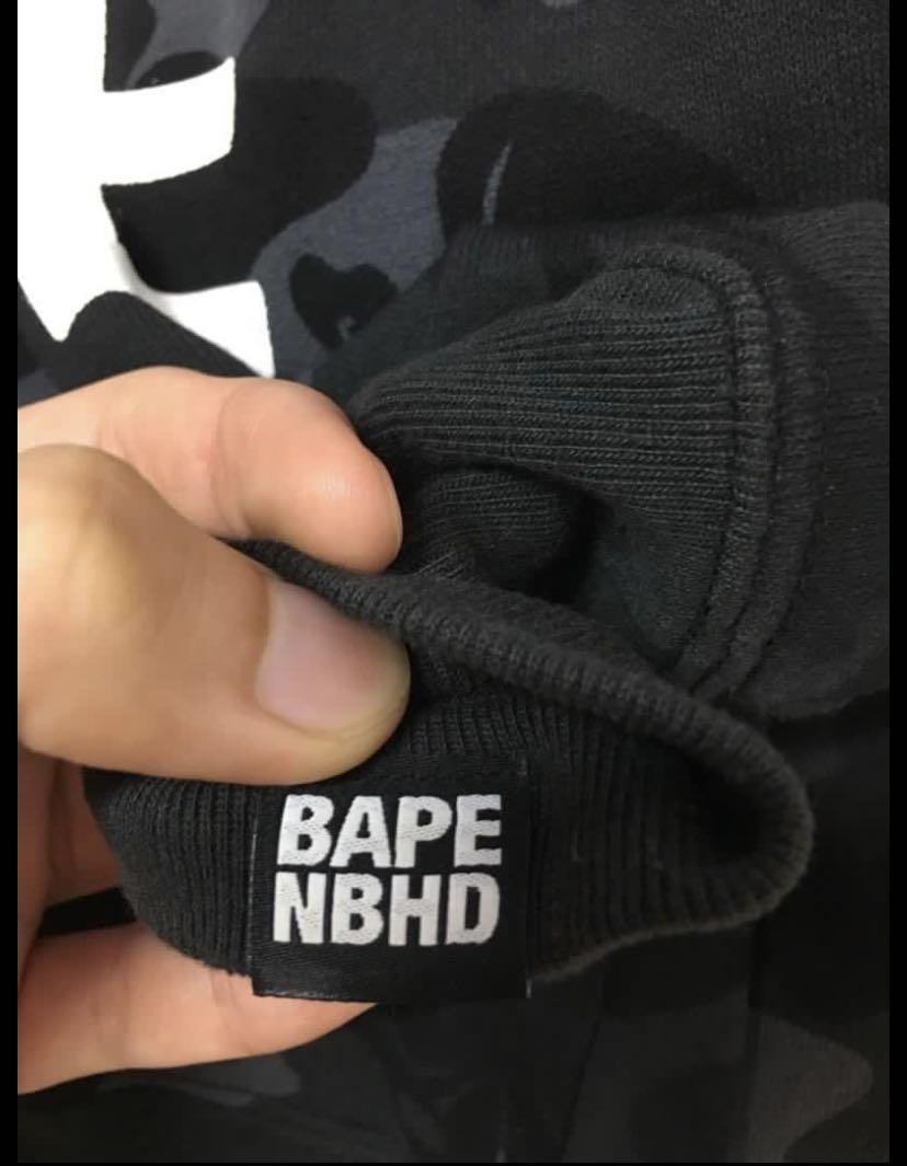 Bape x Neighbourhood NBHD Shark Hoodie, Men's Fashion, Tops & Sets ...