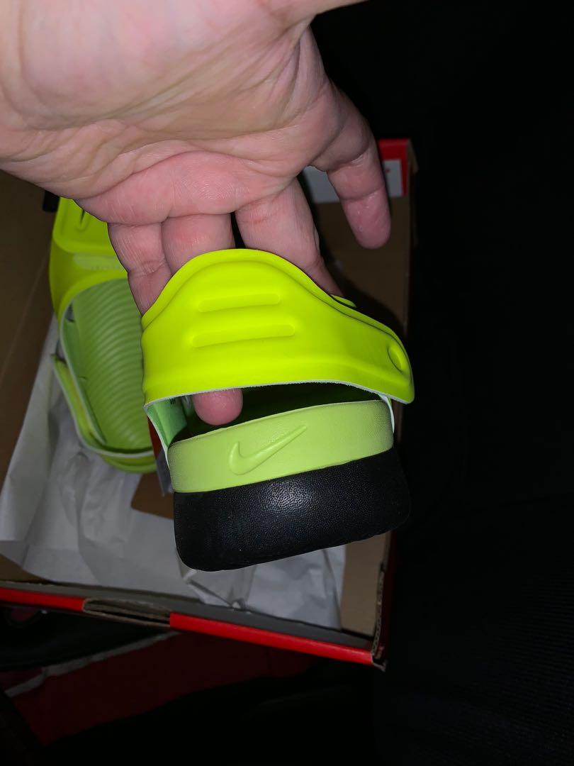 Brandnew Nike Sunray “billie eilish” neon sandals, Women's Fashion ...