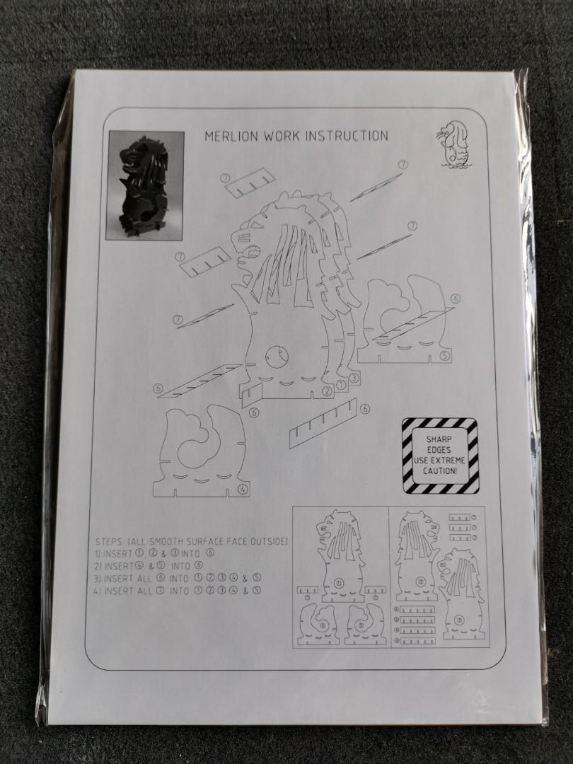 Cardboard Merlion (diecut), Hobbies & Toys, Toys & Games on Carousell