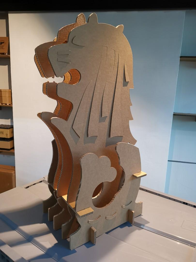 Cardboard Merlion (Machine cut), Hobbies & Toys, Stationery & Craft ...