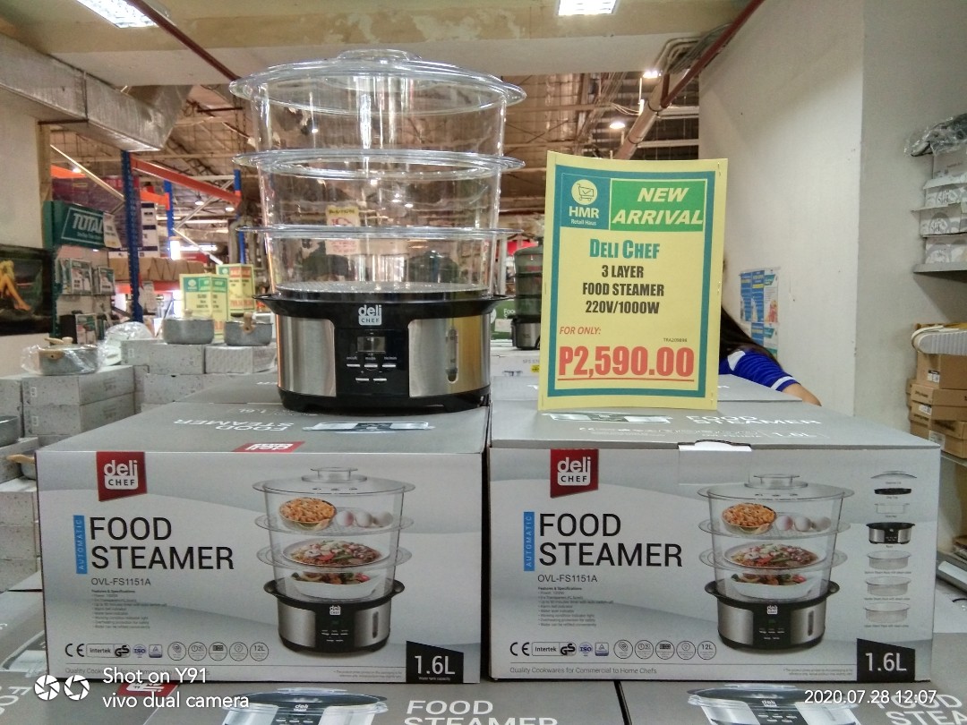 Deli Chef 3layer Food Steamer 220V, TV & Home Appliances, Kitchen ...