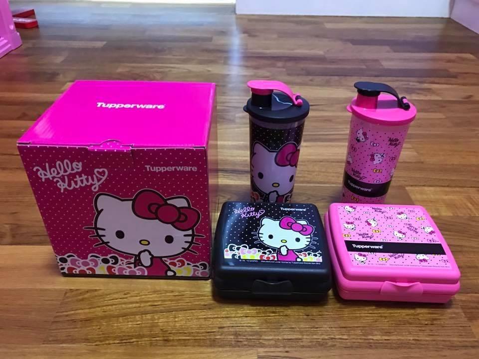 Hello kitty Tupperware set, Furniture & Home Living, Kitchenware ...