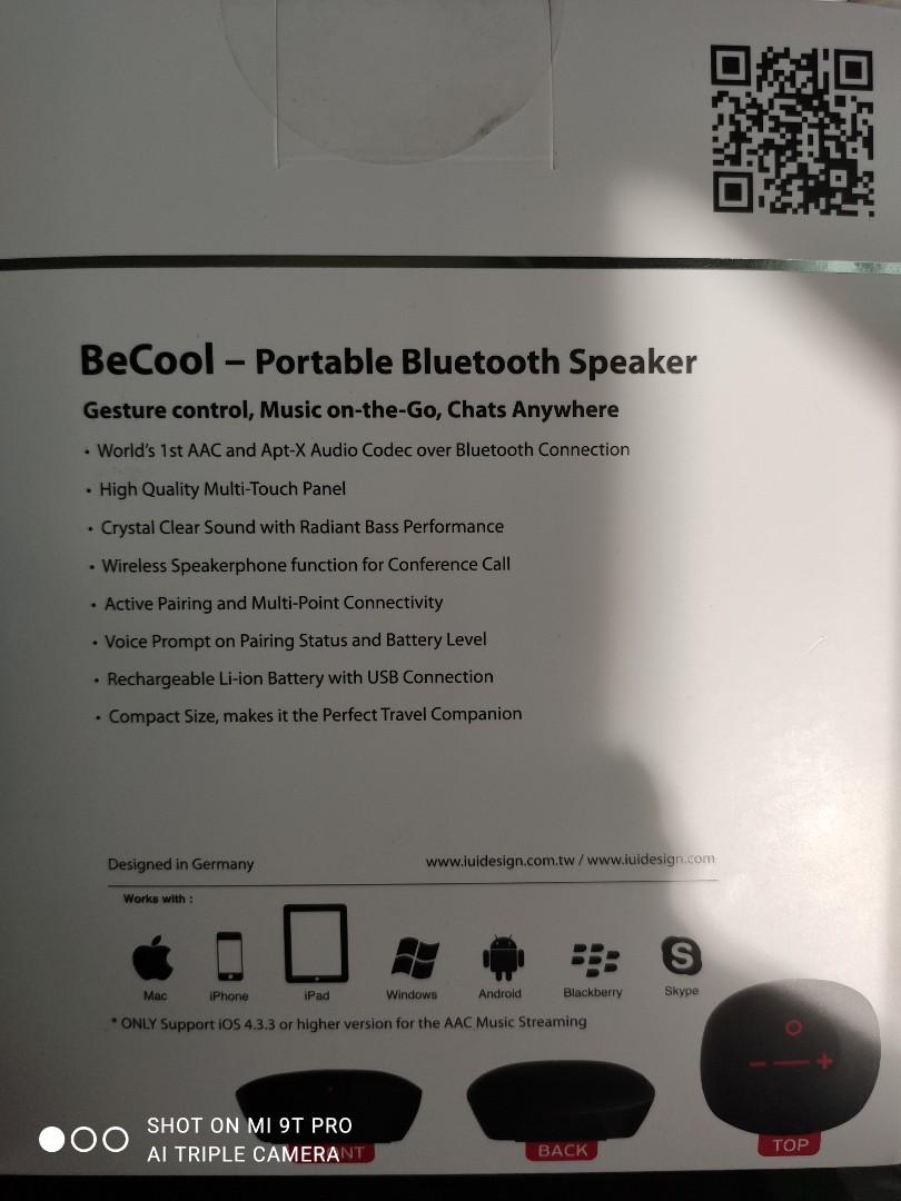 iui portable Bluetooth Speaker, Audio, Soundbars, Speakers & Amplifiers on Carousell