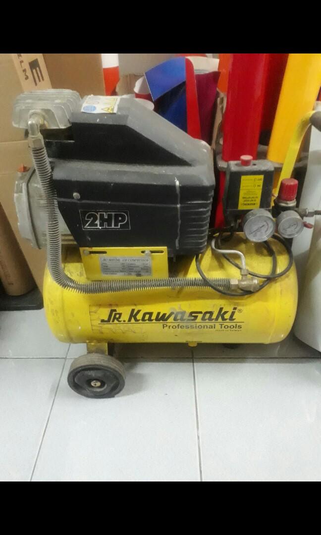 Jr. Kawasaki Air Compressor 2HP, Commercial & Industrial, Construction ...