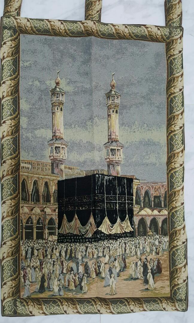 Kaaba and Masjid Nabawi Wall Tapestry Kaaba |Kaabah |Mecca |Makkah ...