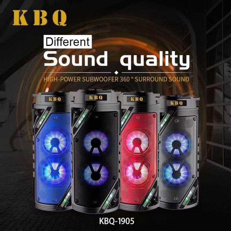 KBQ-1905 Black (GSM) Wireless Bluetooth LED Loud speaker with Wireless ...
